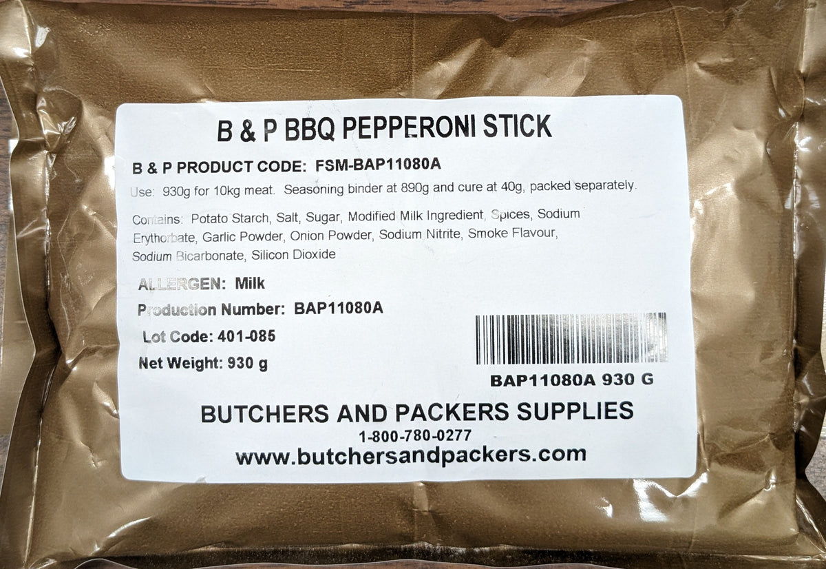 B&P BBQ Pepperoni Stick, Seasoning, Binder & Cure – Butchers & Packers ...
