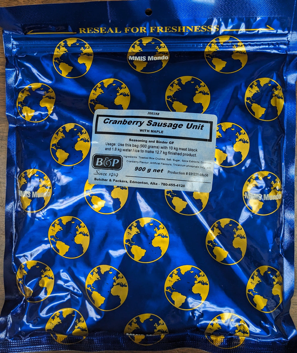 Cranberry & Maple Sausage Seasoning & Binder (GF) – Butchers & Packers ...
