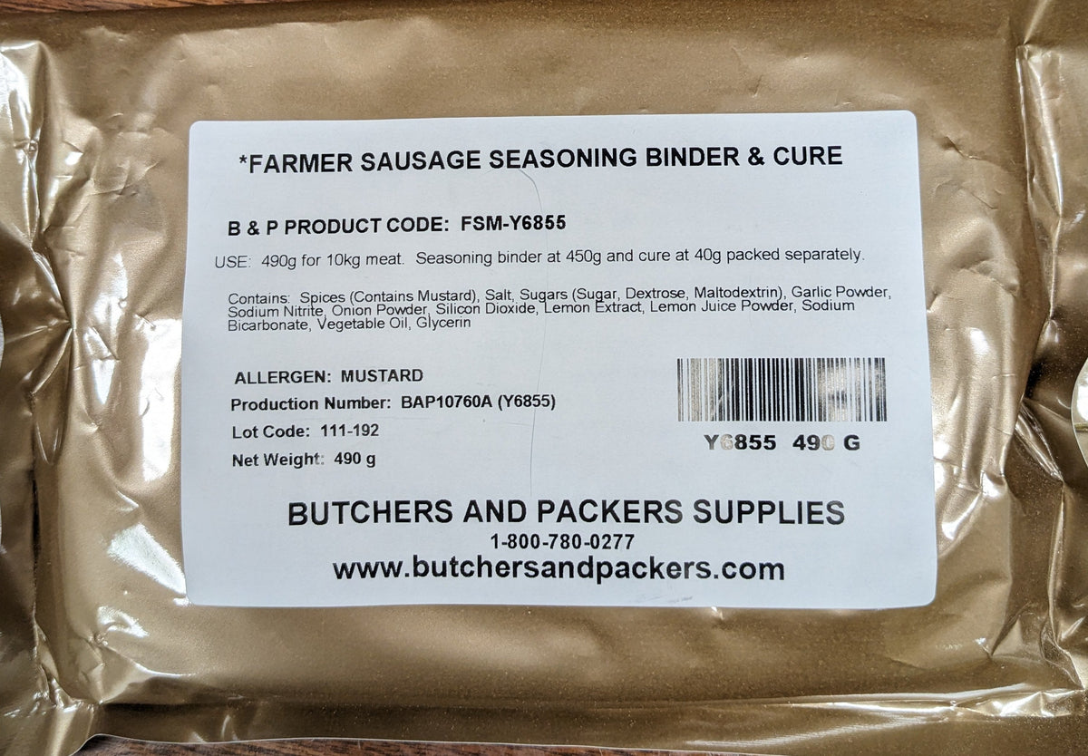 Farmer Sausage Seasoning, Binder, & Cure – Butchers & Packers Supplies